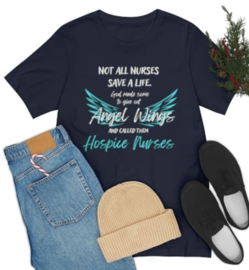 Hospice Nurse Angel Wing Shirt., Hospice Care, Hospice Nurse Gift Ideas ...
