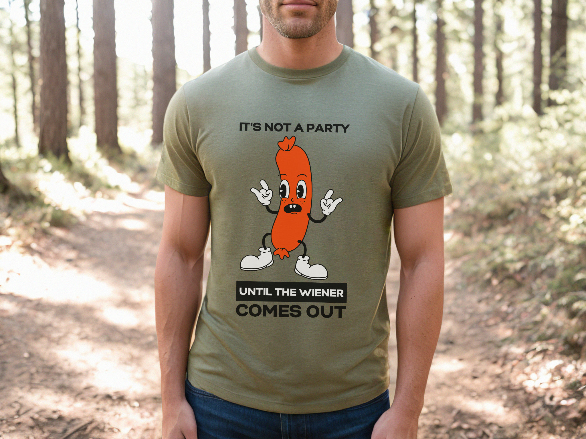 Funny Party Shirt, It's Not a Party Until the Wiener Comes Out, Funny ...