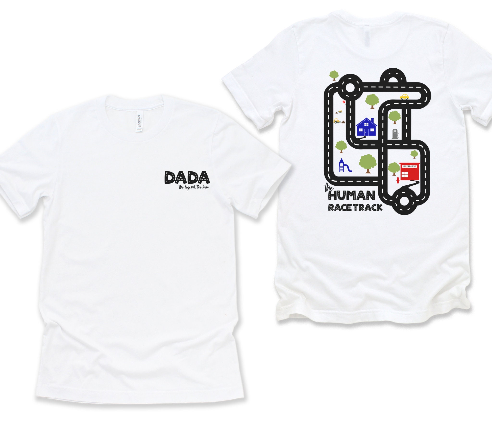 Play Cars on Dada's Back, Human Playmat Shirt, Human Racetrack Tee ...