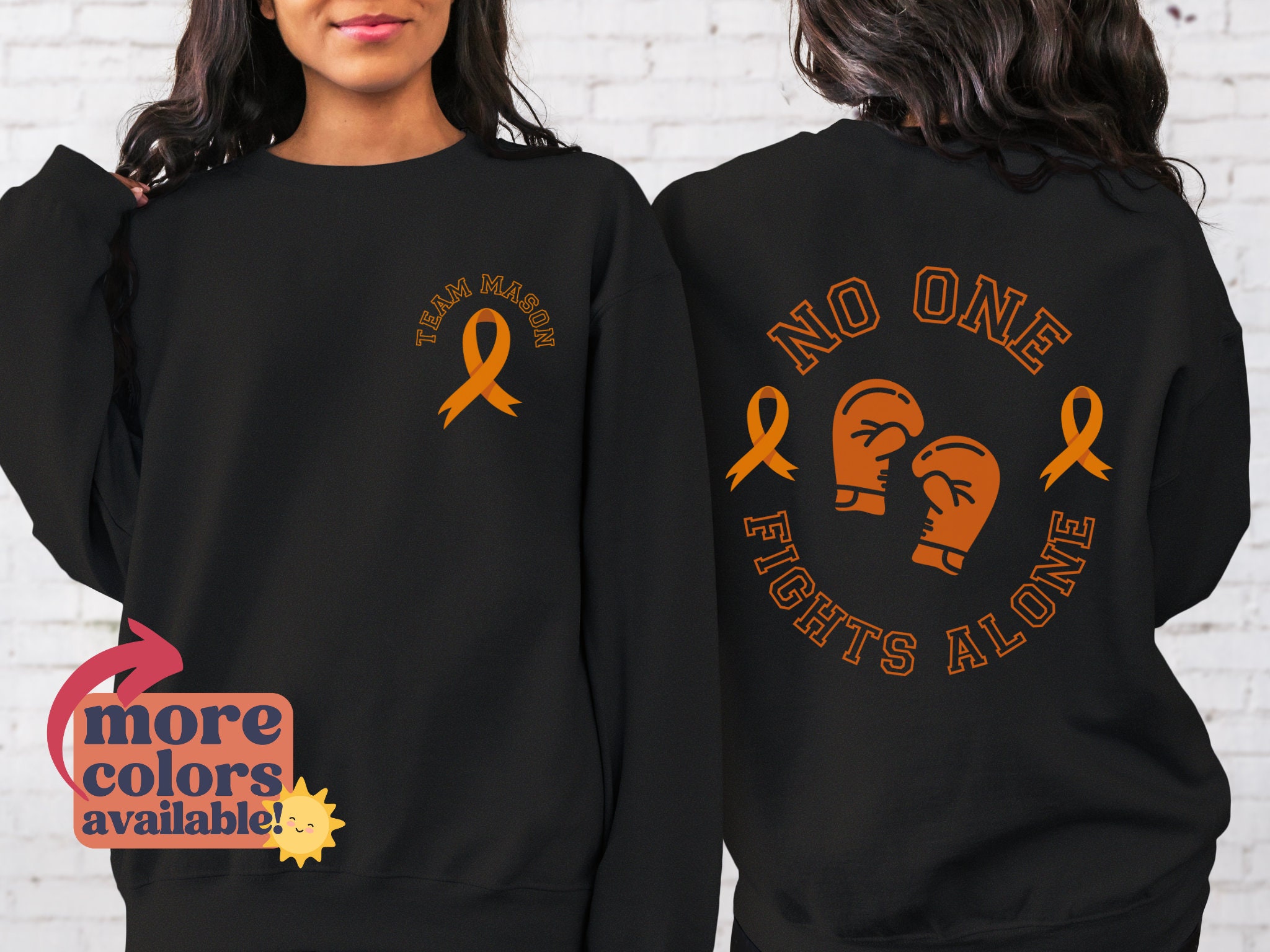 Personalized Name Leukemia Support Team Sweatshirt, Custom Leukemia ...