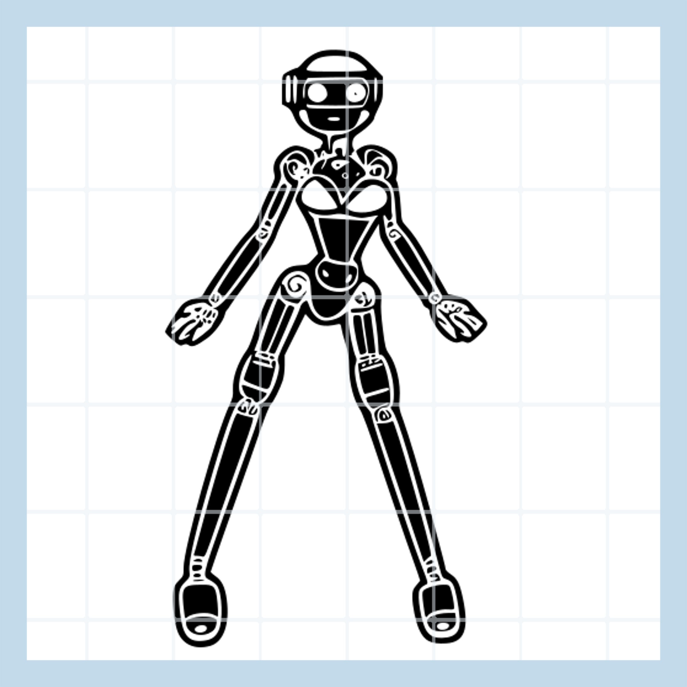 Female Robot Drawing