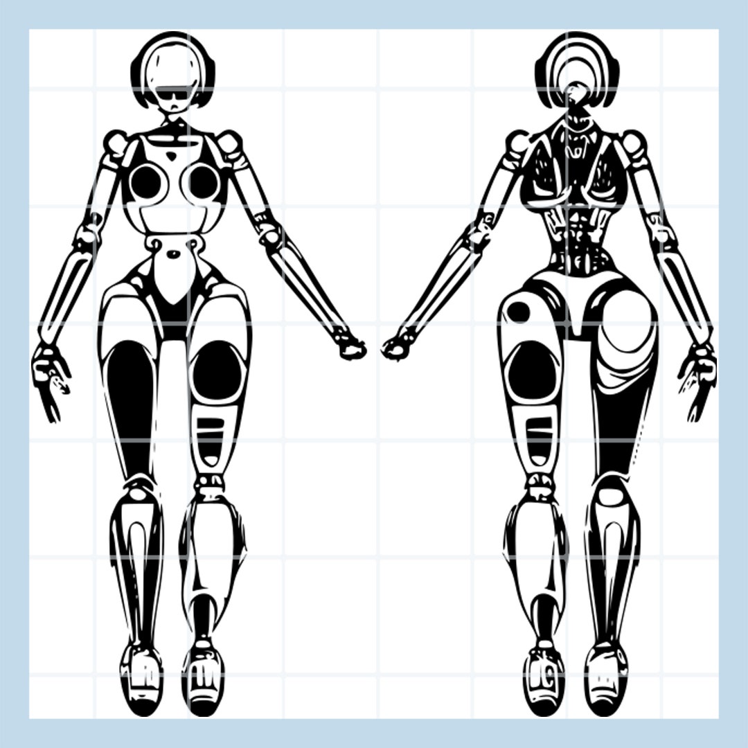 Female Robot Drawing