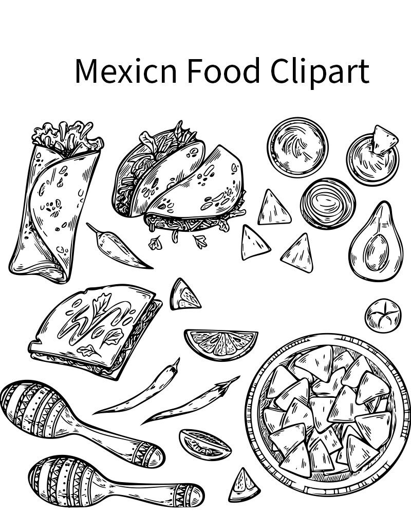 Authentic Mexican Food Clip Art