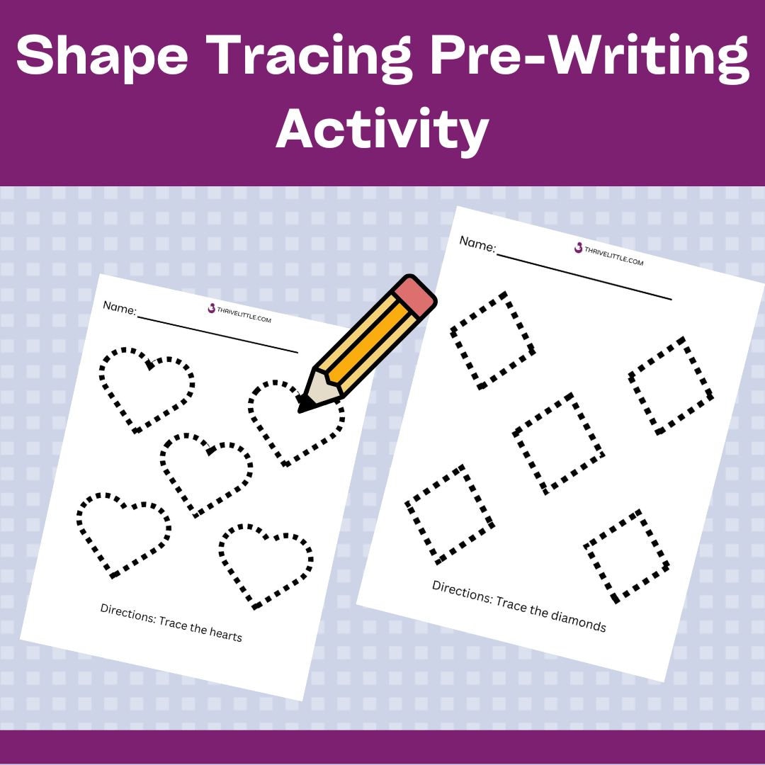 Tracing Shapes Worksheets - Etsy