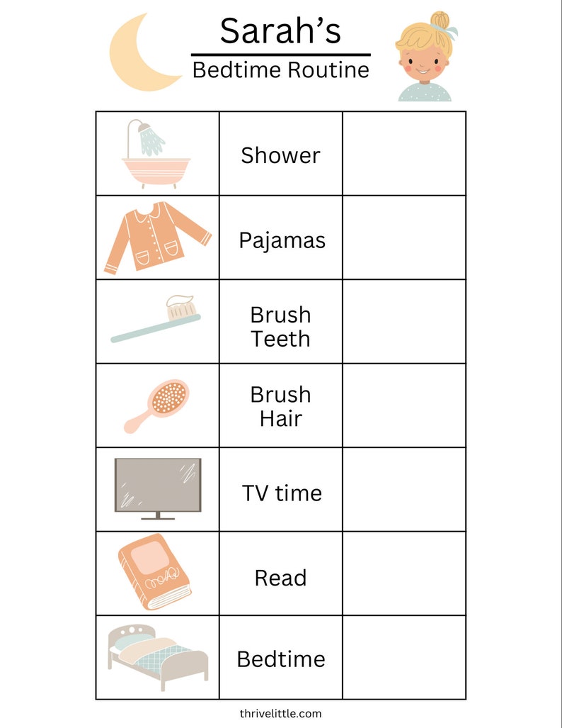 Editable Kids Visual Schedule | Daily Routines Chart | Printable ...
