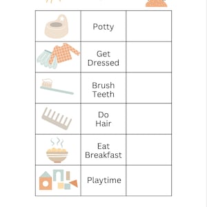 Editable Kids Visual Schedule | Daily Routines Chart | Printable ...