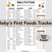 Baby’s First Foods Tracker Printable Checklist, Baby Food Diary, Baby ...