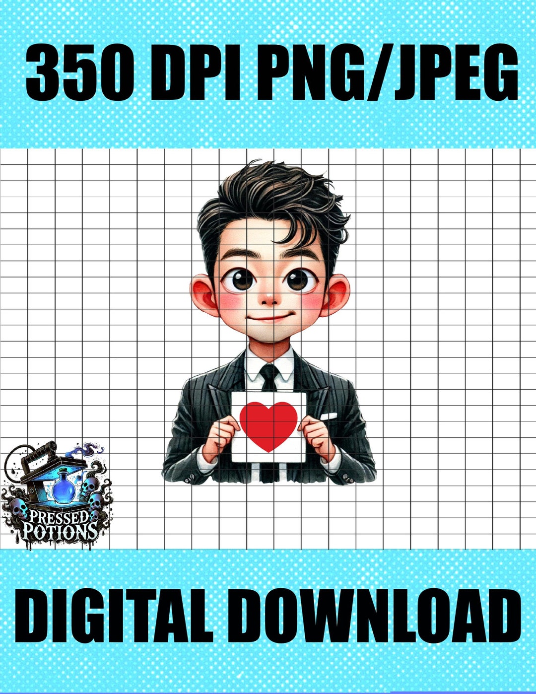 Cartoon Valentines Day Character Holding Heart Ddakji Inspired by ...