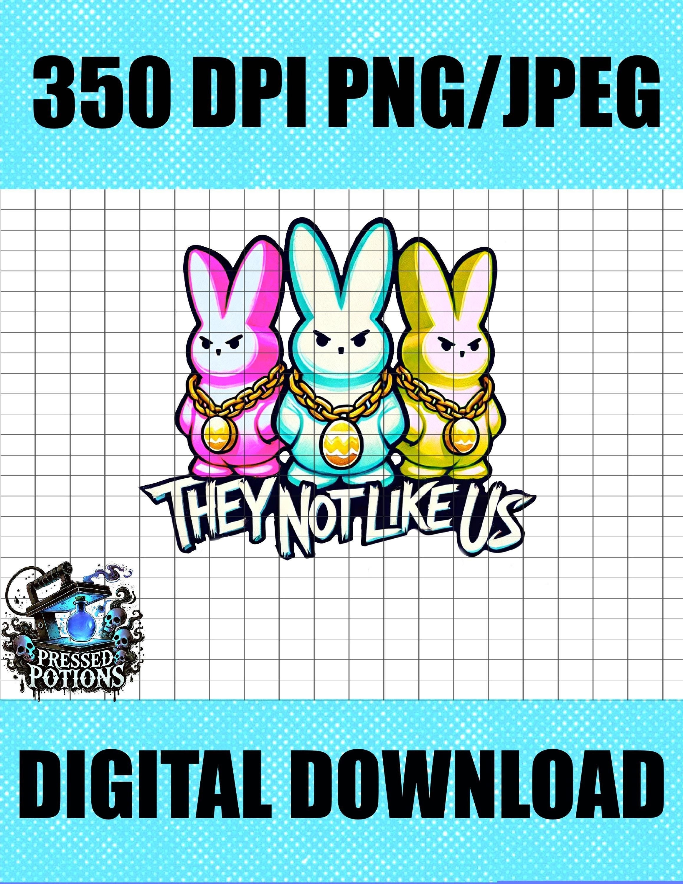 Marshmallow Thug Bunny Easter PNG | They Not Like Us Easter Graphic ...