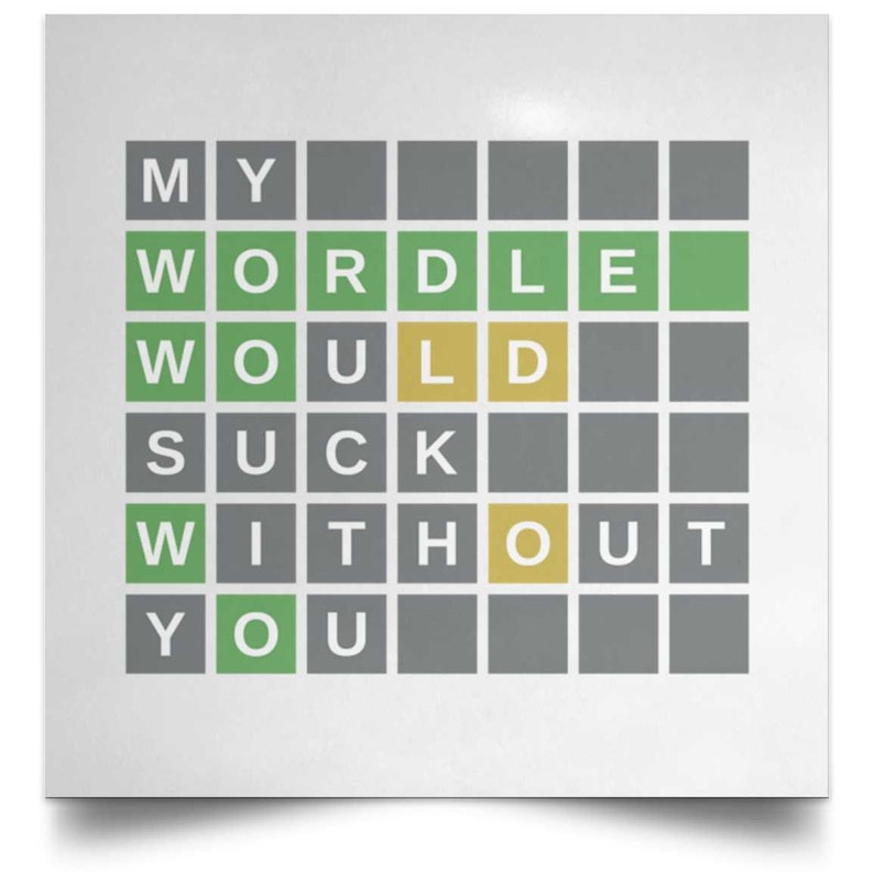 Wordle Satin Square Poster - Etsy