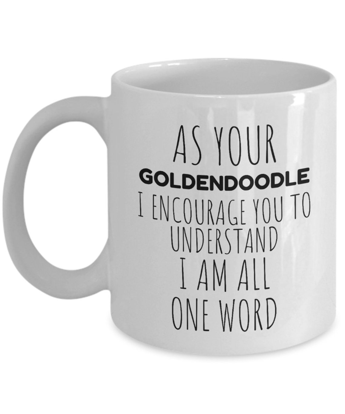 Goldendoodle Correct Spelling Coffee Mug, Humorous Golden Doodle Tea ...