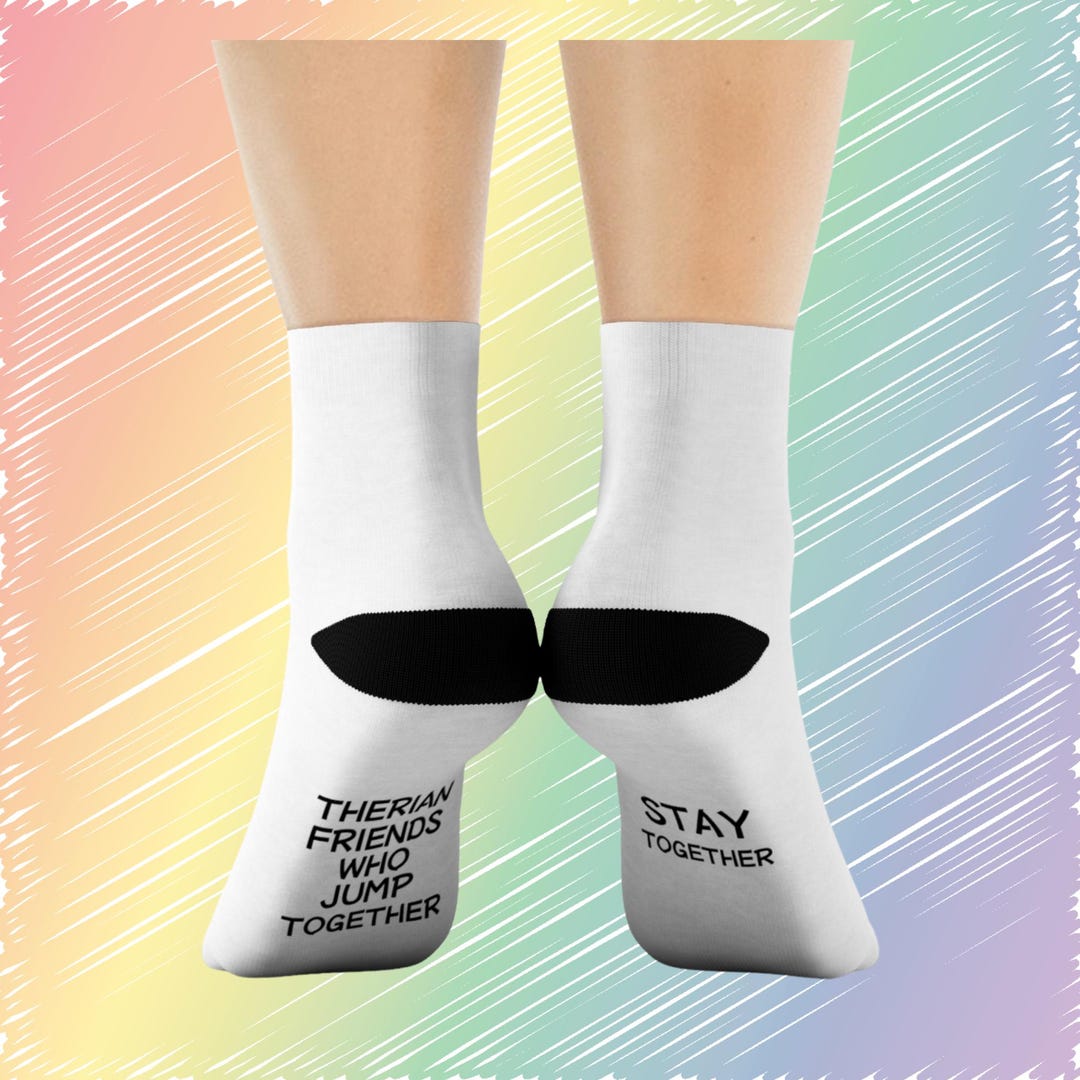 Quadrobics Friends Gift, Therianthrope Exercise, Socks for Therians ...