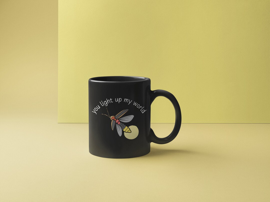 Firefly Mug, Bioluminescent Mug, Winged Beetle Mug, Glow in the Dark ...