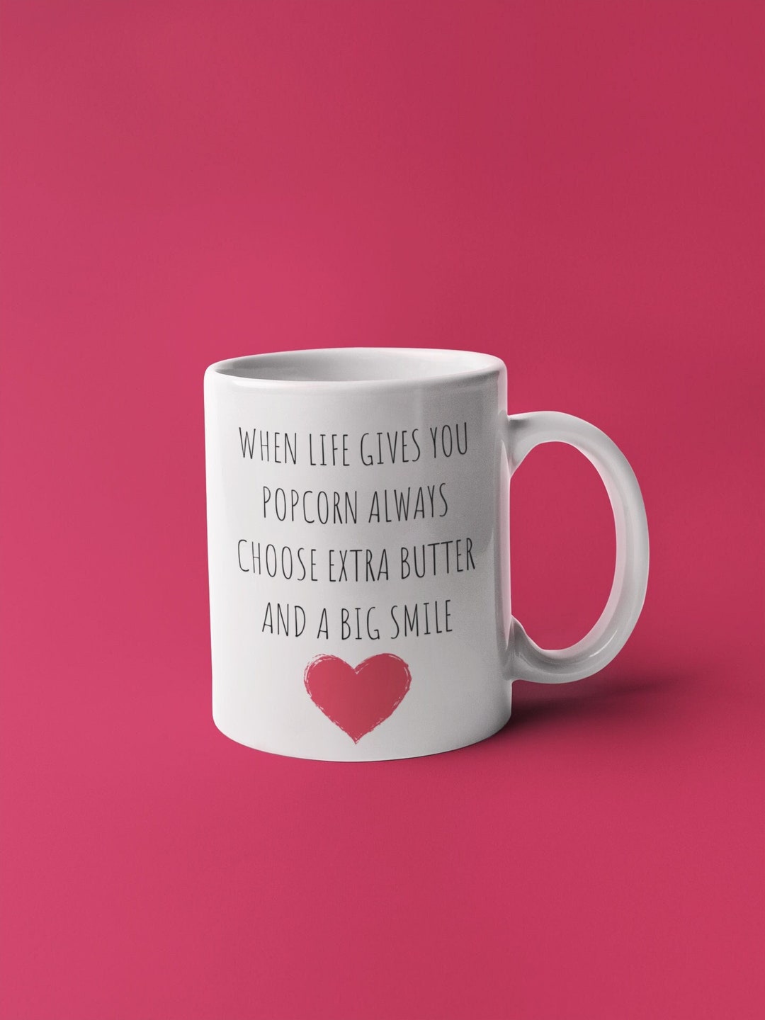 Extra Buttered Popcorn Coffee Mugs, Caramel Popcorn Lover Gift Mug ...
