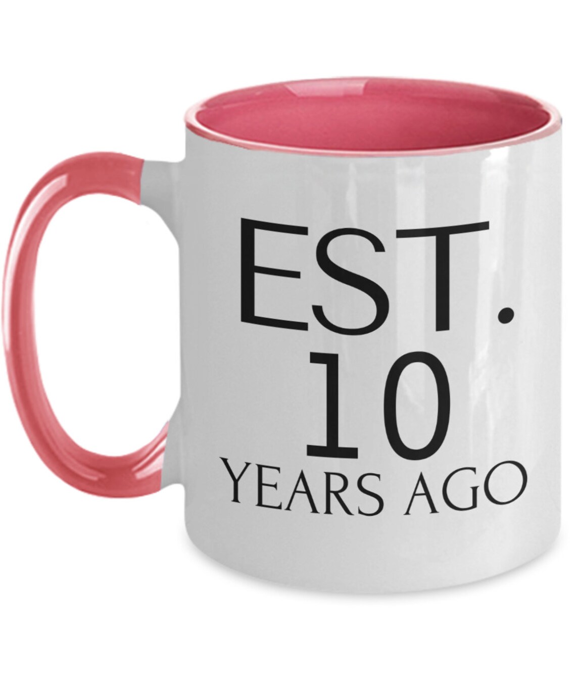 10th Anniversary Coffee Mug, Anniversary Mugs, Happy Tin Years Mug ...