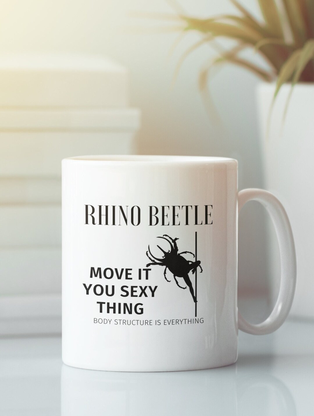 Rhinocerus Beetle Coffee Mug, Biology Mug, Beetles Mug, Insect Mug ...
