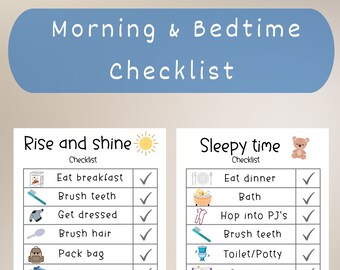 Nightime Checklist - Etsy