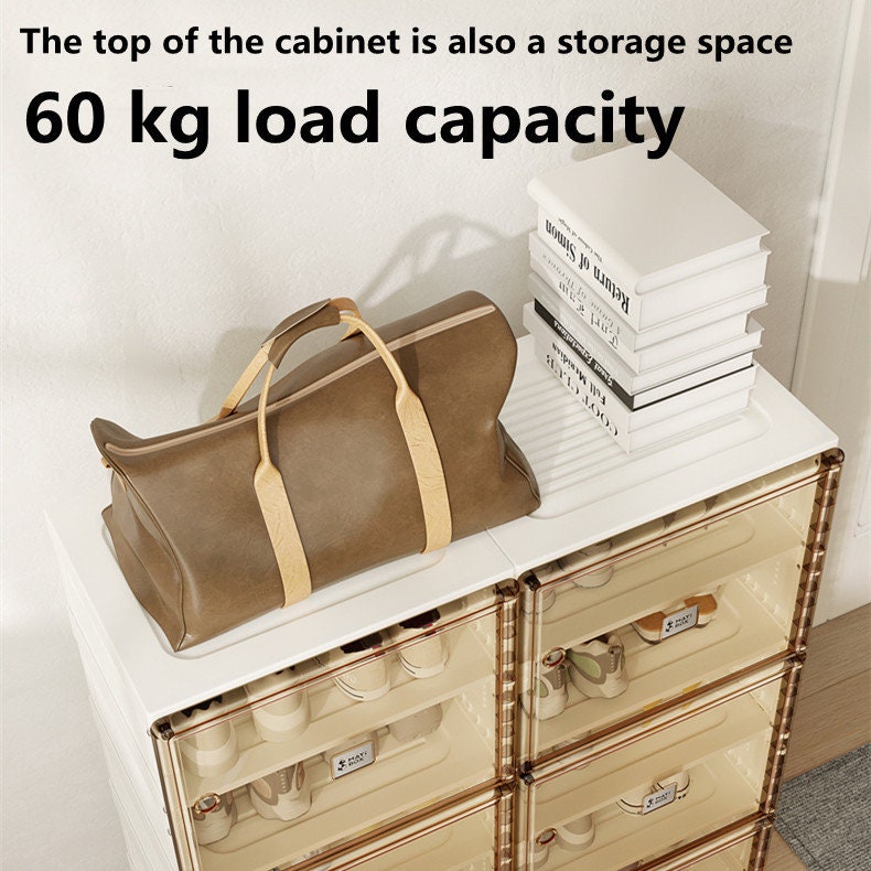 Antbox Shoe Cabinet 6 Layers 12 Grids 24pairs Portable Shoe Organizers ...