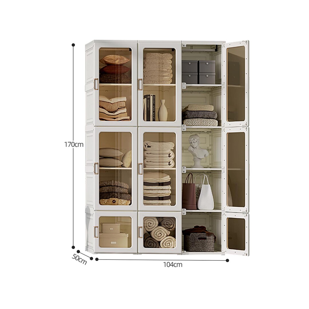 ANTBOX Portable Wardrobe Closet Storage Organizer for Clothes,folding ...