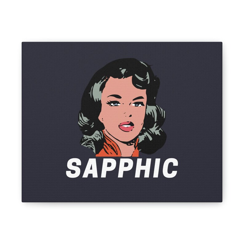 Sapphic Cute Decoration WLW Gift Sappho Canvas Decoration - Etsy
