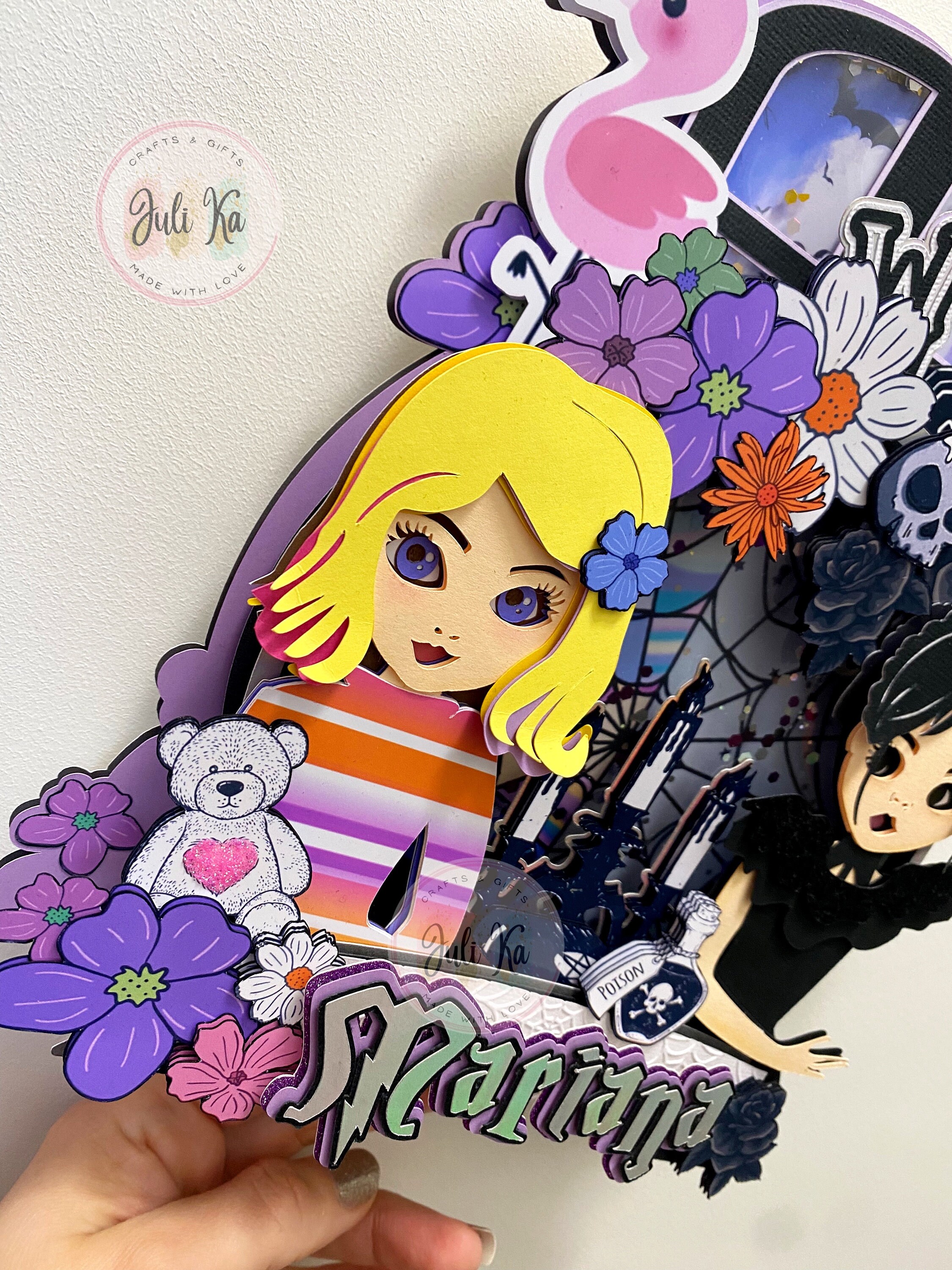 Wednesday Addams Cake Topper, Enid Sinclair, Addams Family Party Decor ...