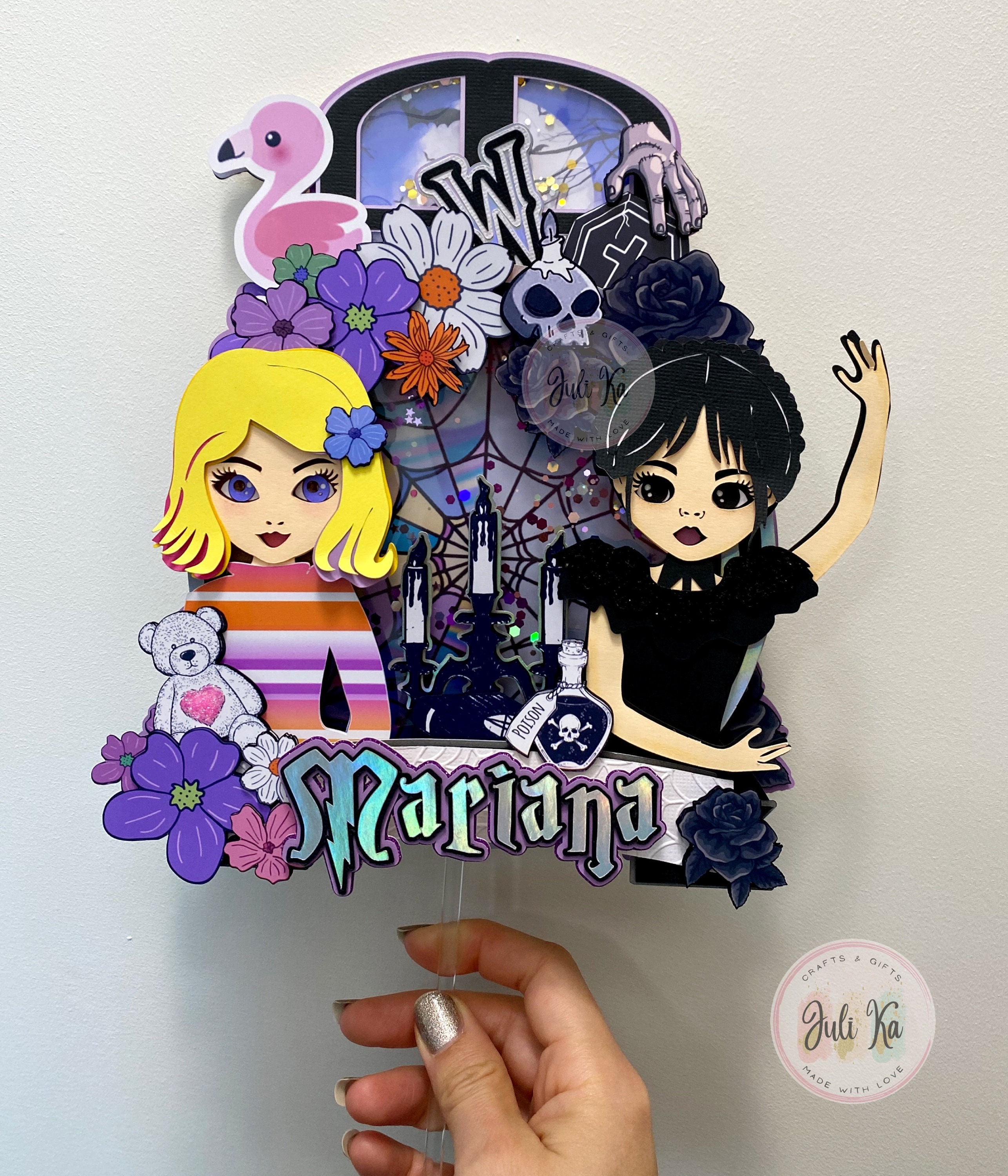 Wednesday Addams Cake Topper, Enid Sinclair, Addams Family Party Decor ...