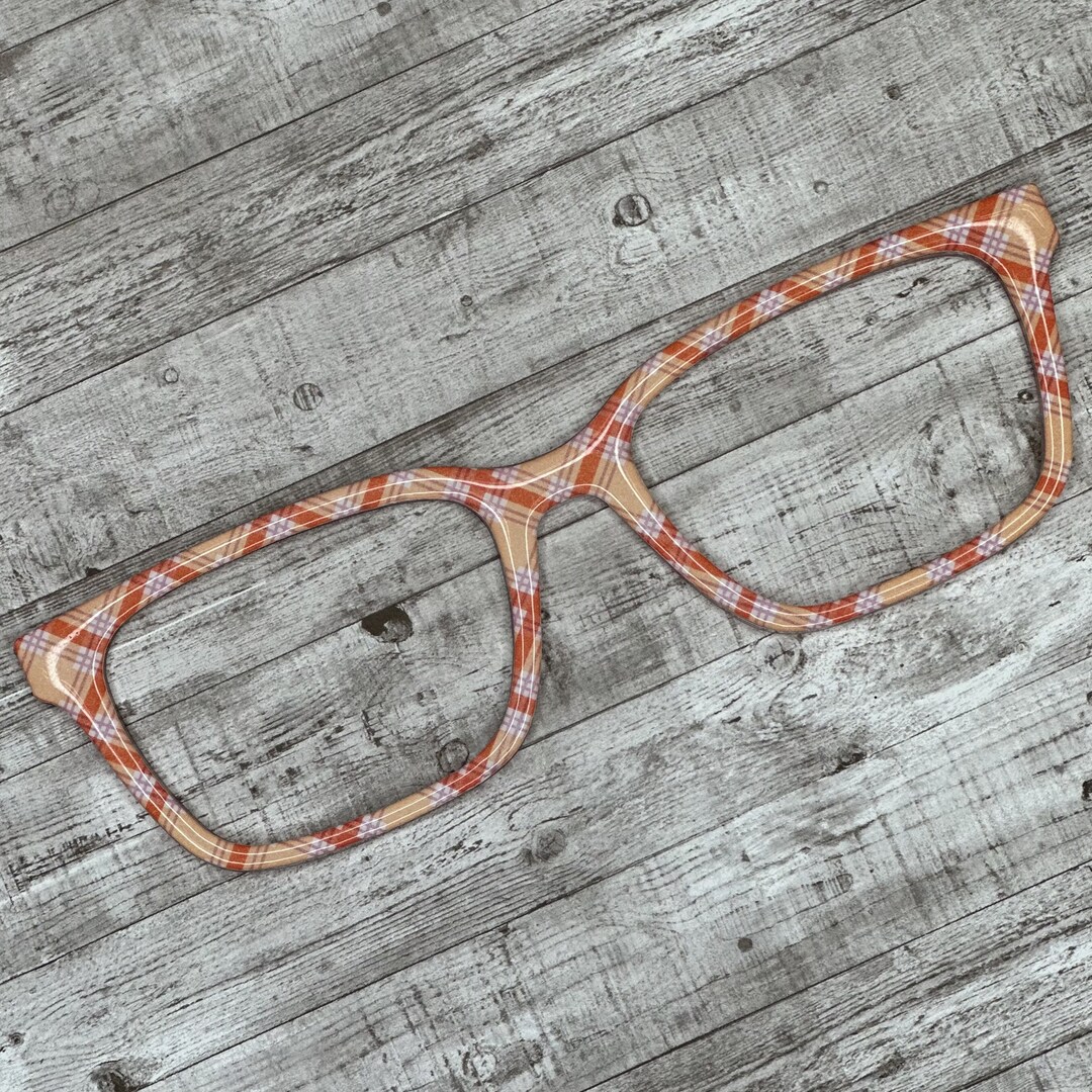 Orange Plaid Magnetic Eyeglass Topper - Etsy