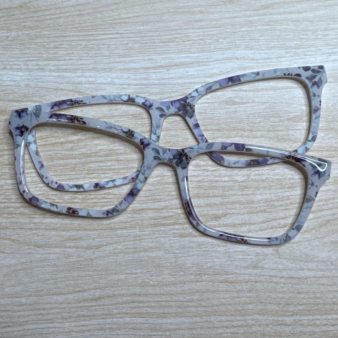 Soft Blue Floral Eyeglass Topper With Magnets - Etsy