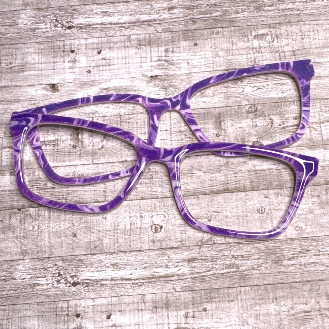 Purple Marble Eyeglass Topper With Magnets - Etsy
