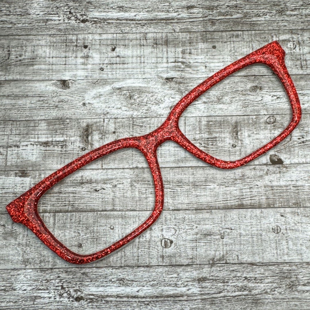 Red Glitter Magnetic Eyeglass Topper - Etsy