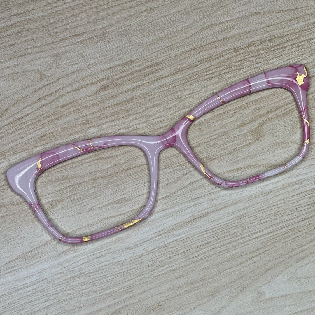 Pink With Gold Accents Magnetic Eyeglass Topper - Etsy