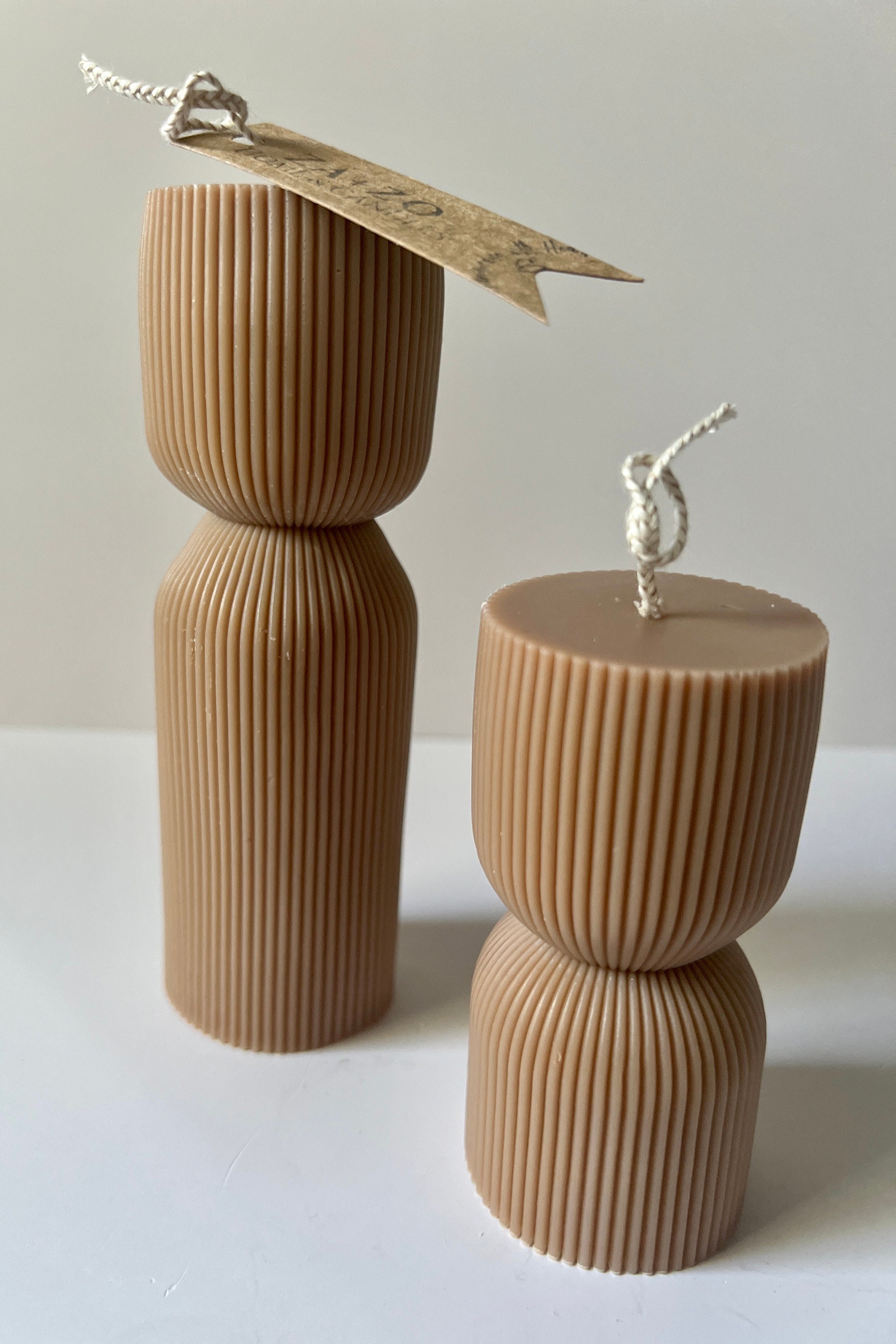 Tall Modern Candle Set Elegant Gifts - Etsy