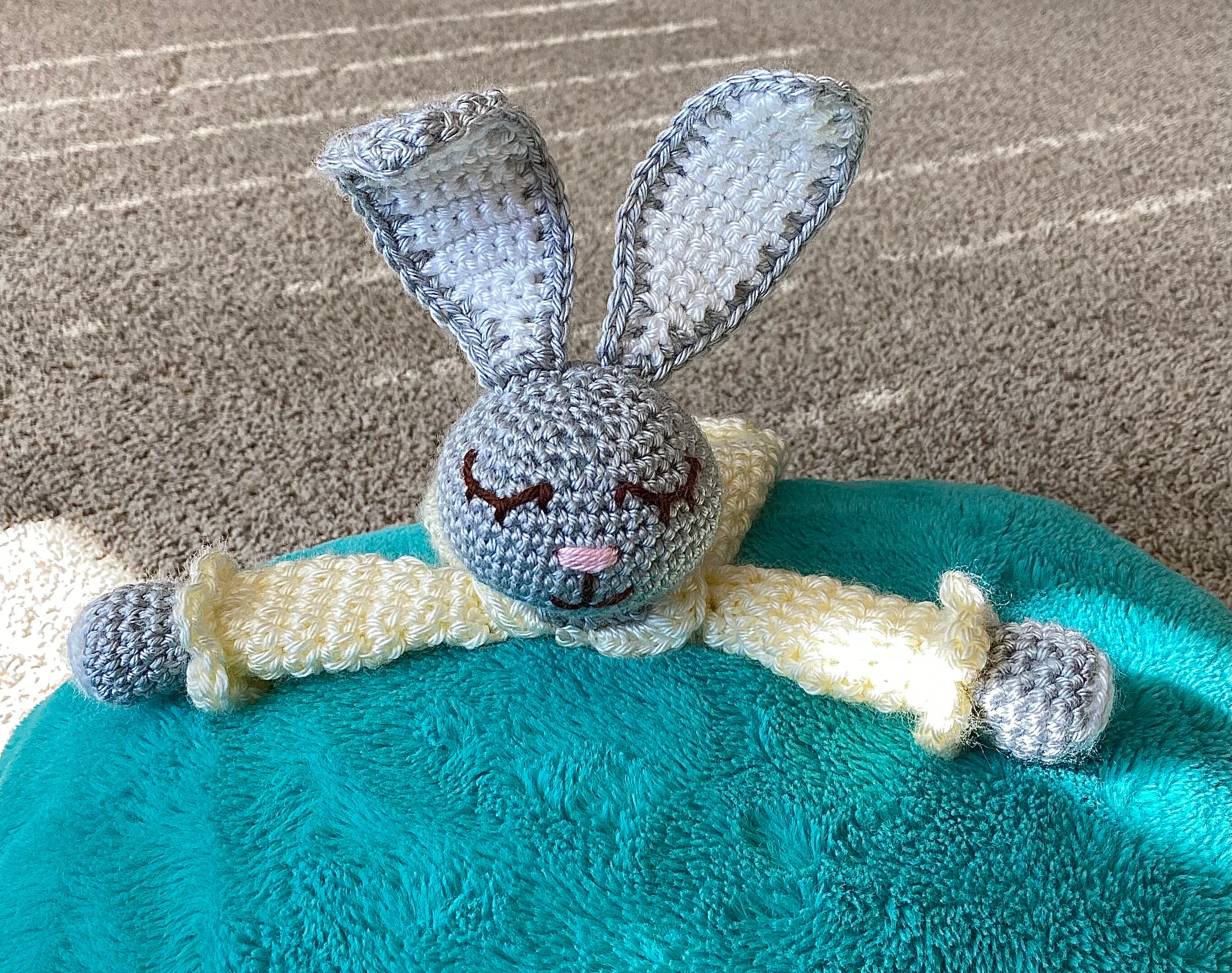 Bunny Lovey Crochet Pattern Bunny Security Blanket Toy - Etsy