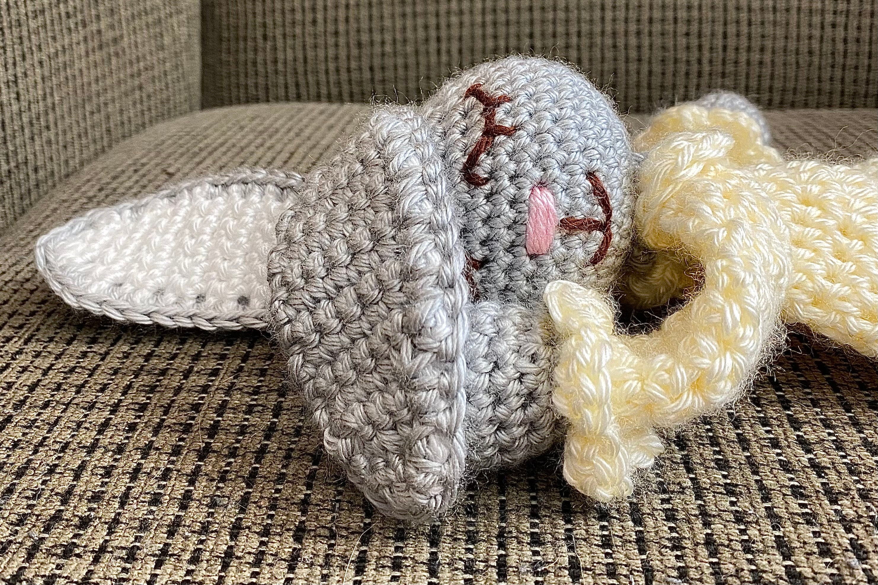 Bunny Lovey Crochet Pattern, Bunny Security Blanket Toy, Amigurumi ...