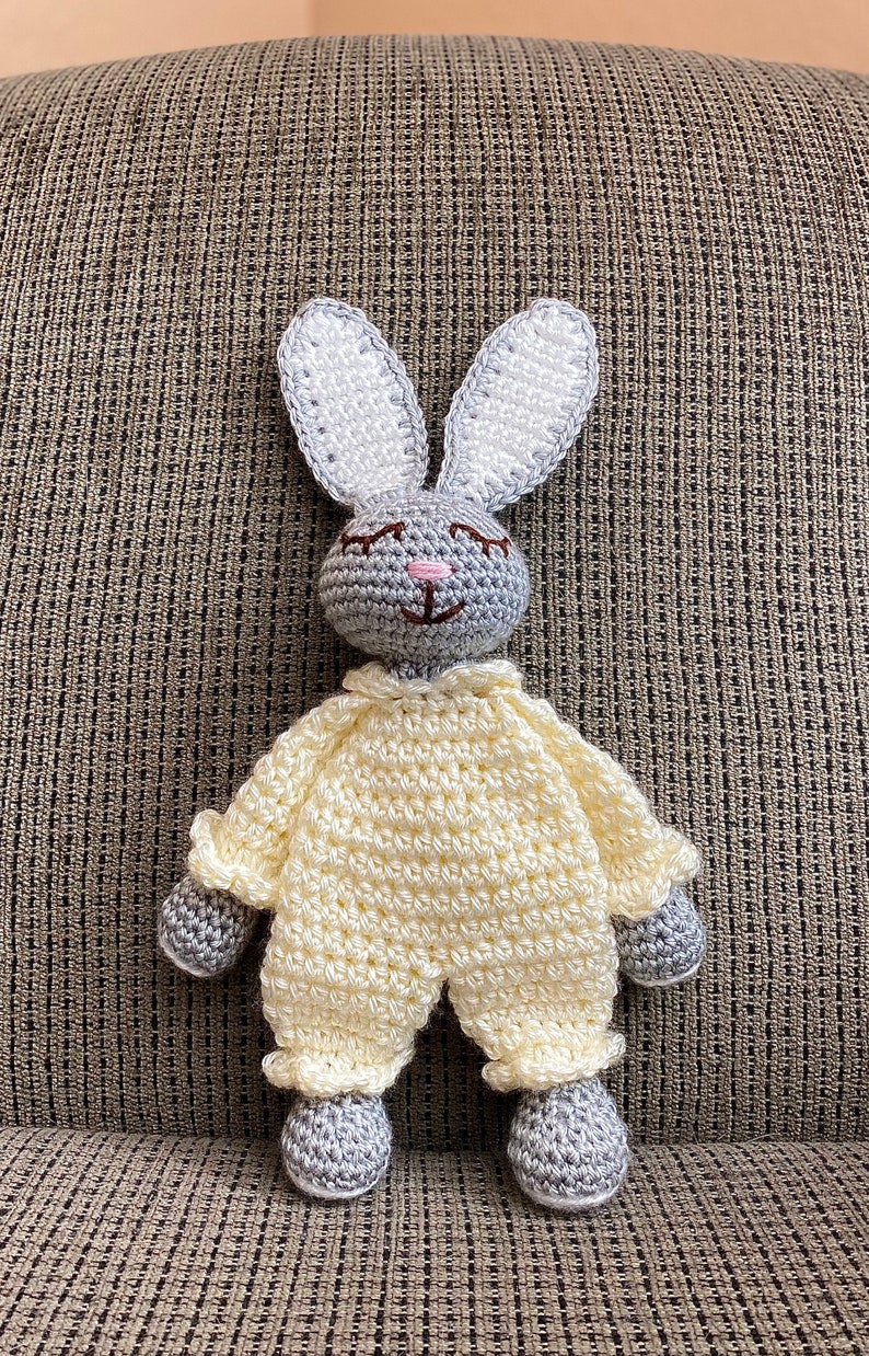 Bunny Lovey Crochet Pattern, Bunny Security Blanket Toy, Amigurumi ...