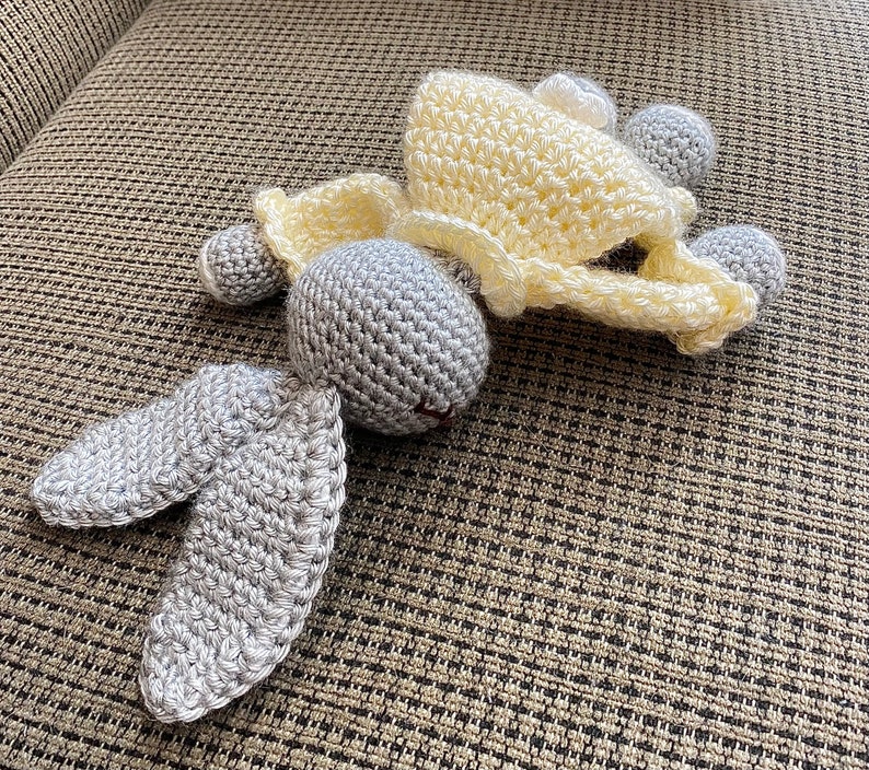 Bunny Lovey Crochet Pattern, Bunny Security Blanket Toy, Amigurumi ...