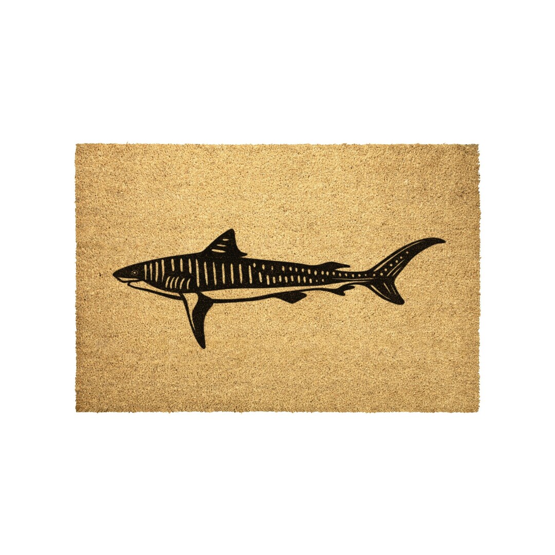 Tiger Shark Door Mat Art Fishing Mat Decor Mat Fish Mat Art - Etsy