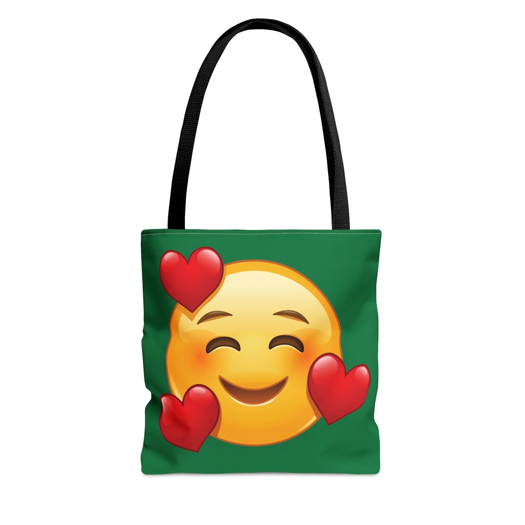 Tote Bag Smiley Face Tote Bag Heart Tote Bag Emoji Tote Bag Emoticon ...