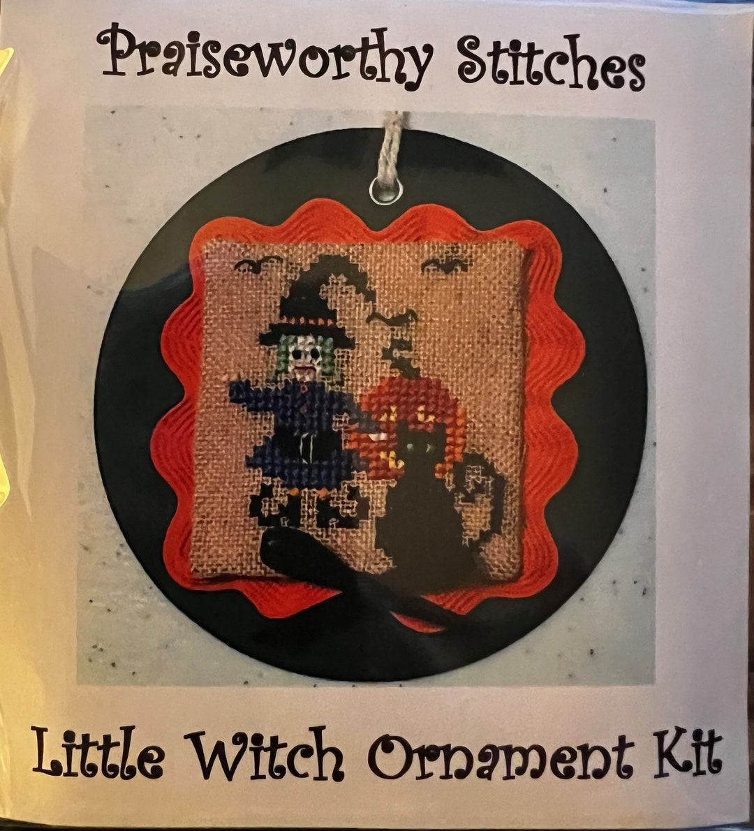 Little Witch Ornament Kit by Praiseworthy Stitches - Etsy