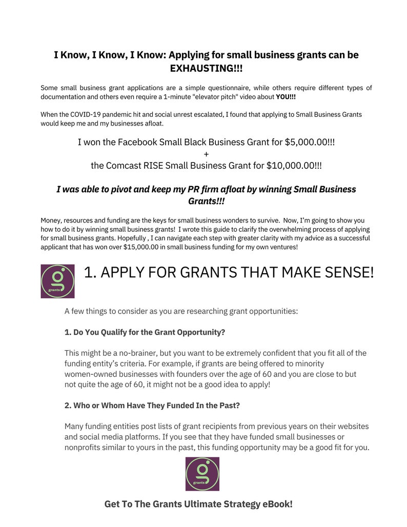 Ultimate Grants Strategy Ebook! (non Profit) - Etsy
