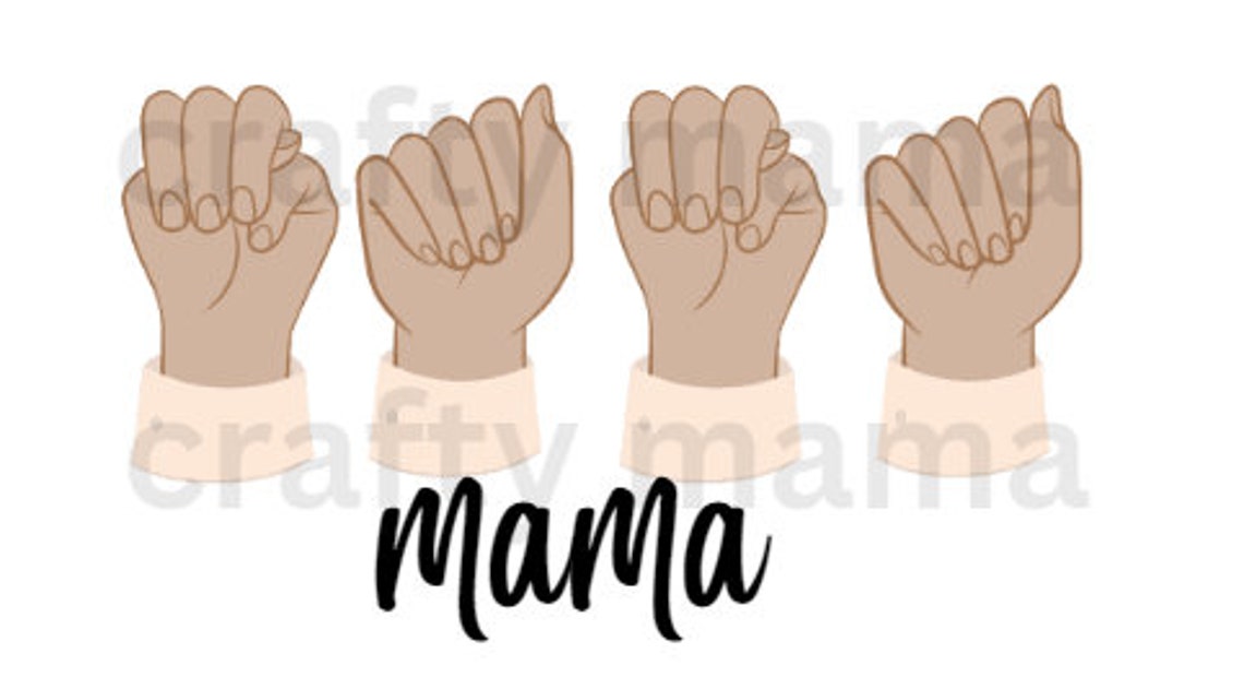 Sign Language Mama PNG File - Etsy
