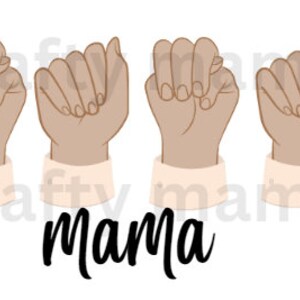 Sign Language Mama PNG File - Etsy