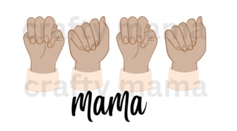 Sign Language Mama PNG File - Etsy