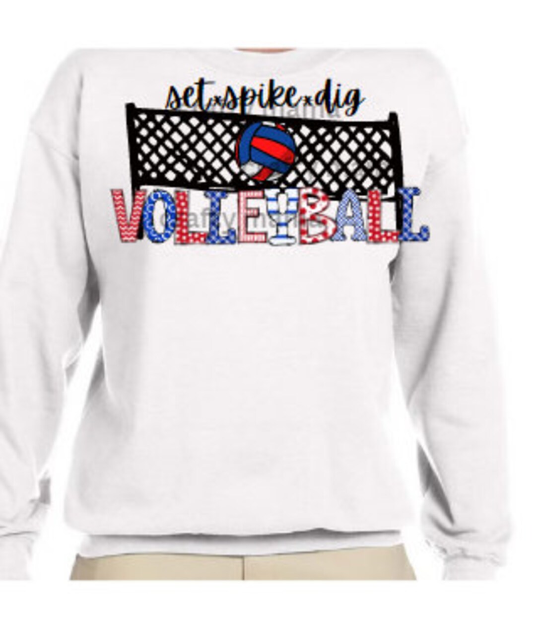 Red Blue Letters Volleyball With Red Blue Ball PNG File - Etsy