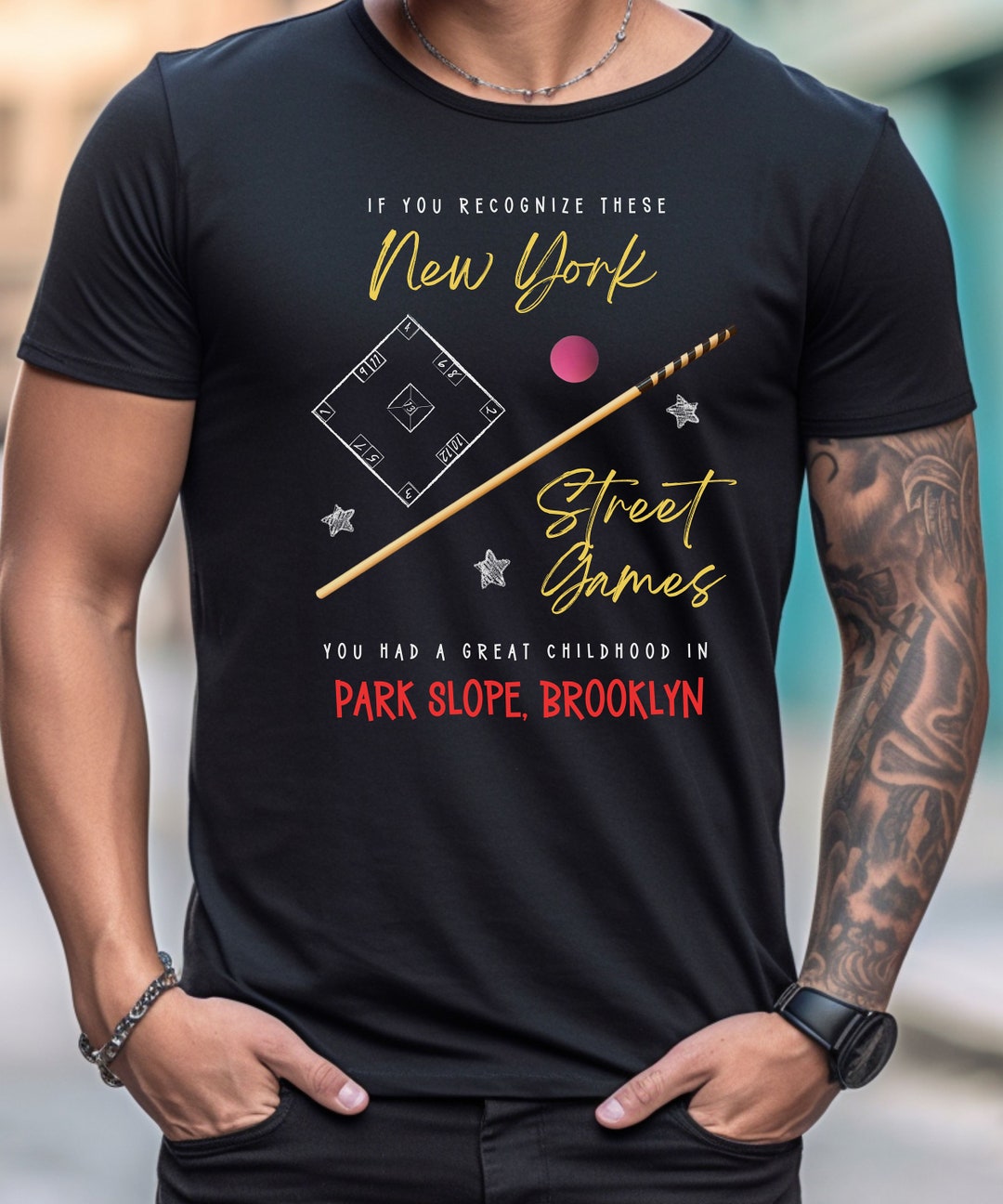 Park Slope Brooklyn Street Games T-shirt, Skelly, Skelzy, Skully ...