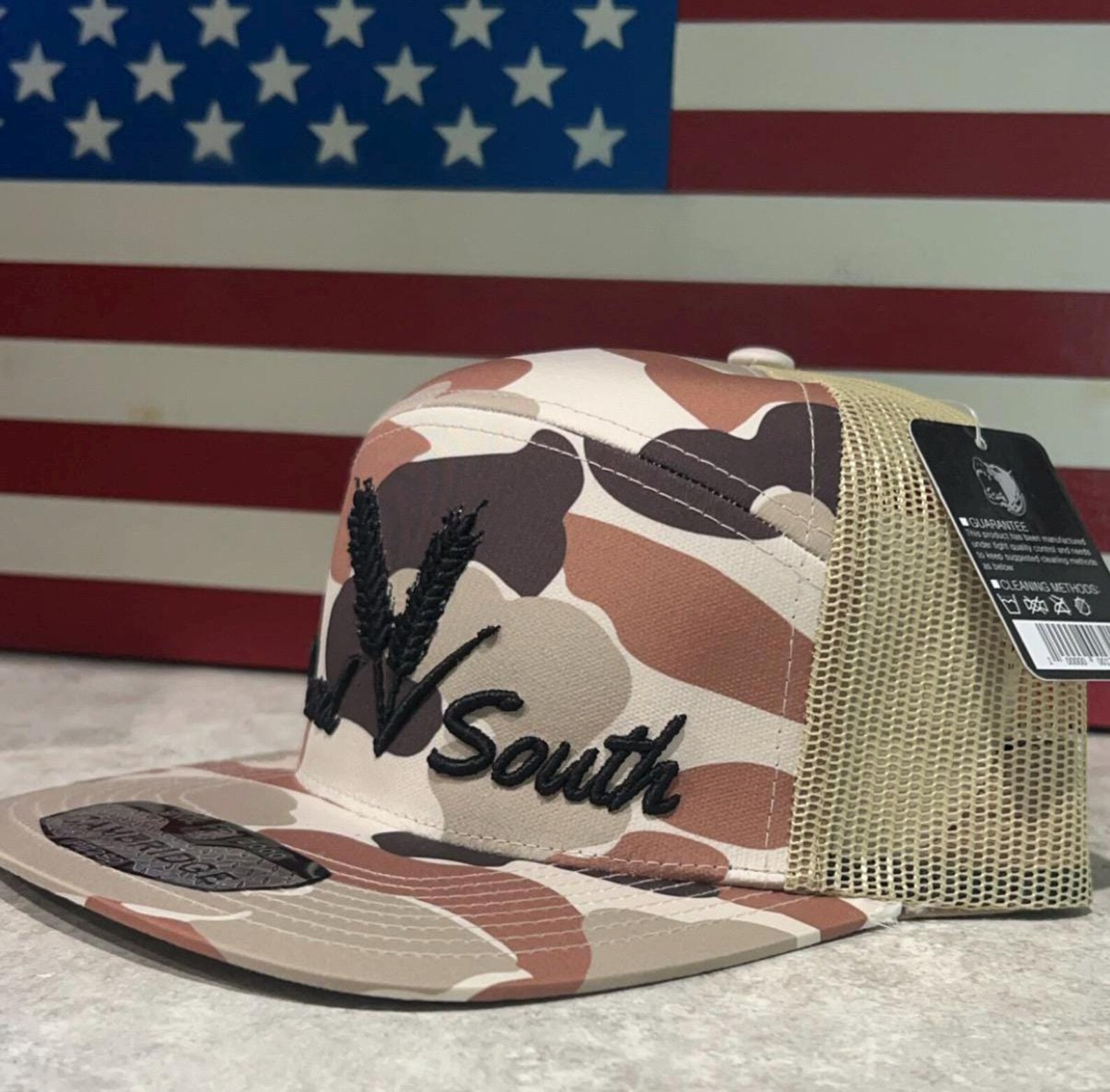 Hard South Camo Wheat - Flat Bill Richardson 7 Panel Snapback Hat - Etsy