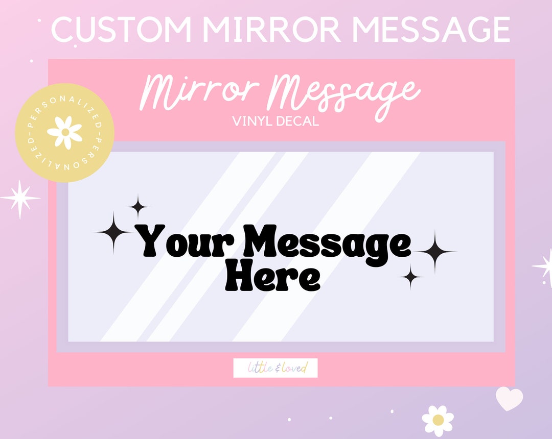Affirmation Mirror Decal Mirror Decal Mirror Sticker Affirmation ...