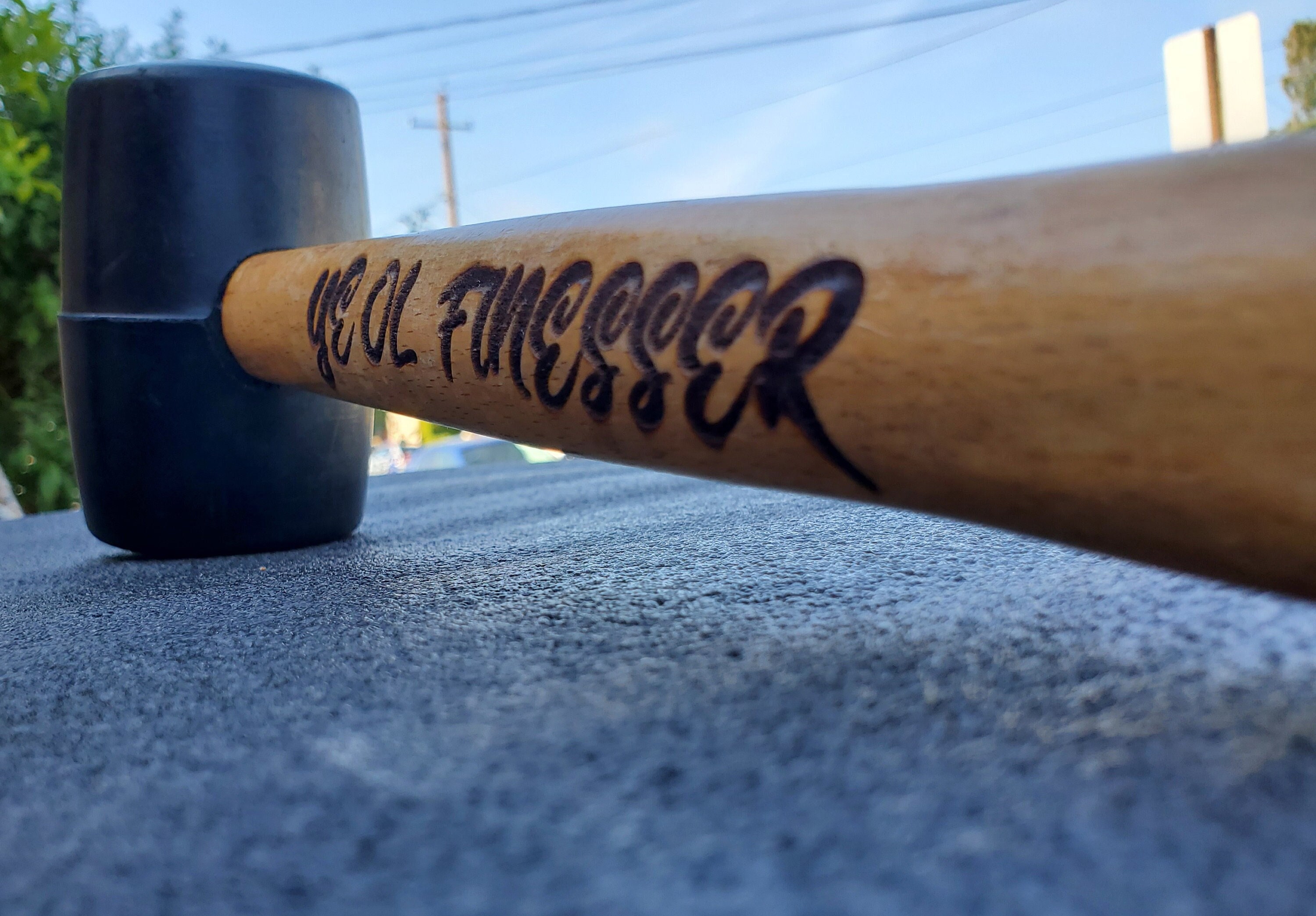 1 1/2 Rubber Mallet ye Ol Finesser Wooden Handle Custom Made - Etsy