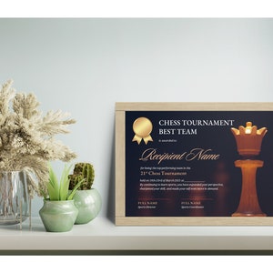 Editable Chess Certificate SET Chess Awards Chess Certificate Template ...
