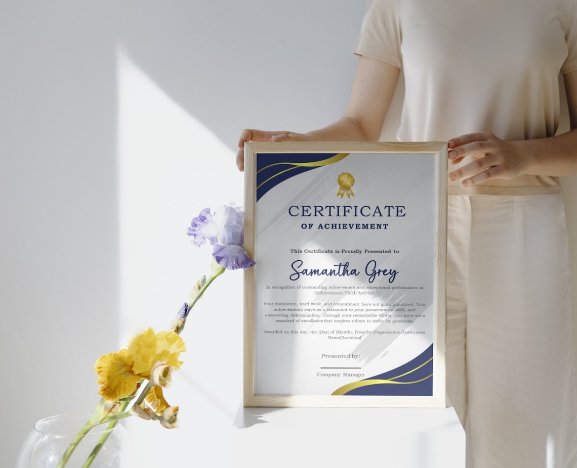 Editable Certificate of Achievement, Appreciation, Recognition ...